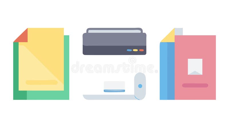Stacked Documents Printer Icons for Office and Business, Vector Design ...