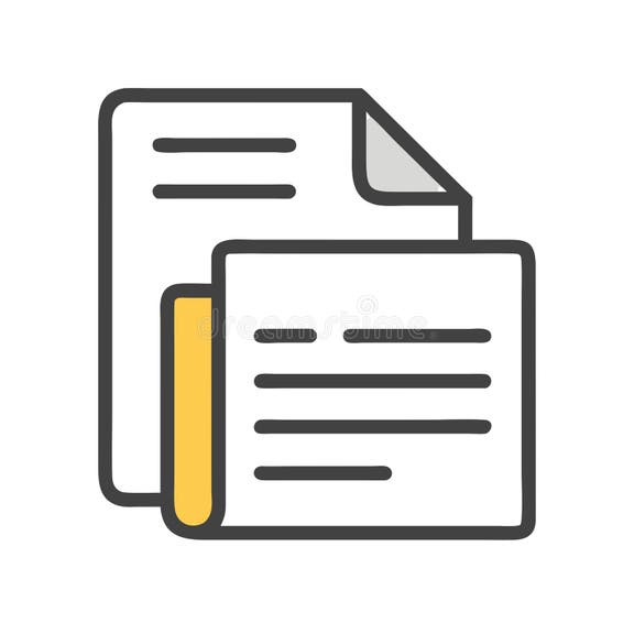 Stacked Documents with Text Lines Paper Information Stock Illustration ...