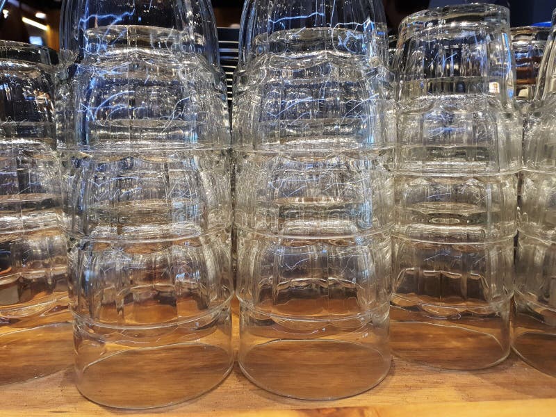 Stacked of Drinking Glasses Stock Photo - Image of glass, empty: 316273834