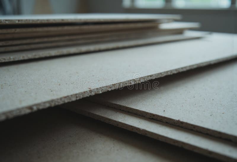Stacked Drywall Sheets with Spacers, Ready for Construction Use Stock ...