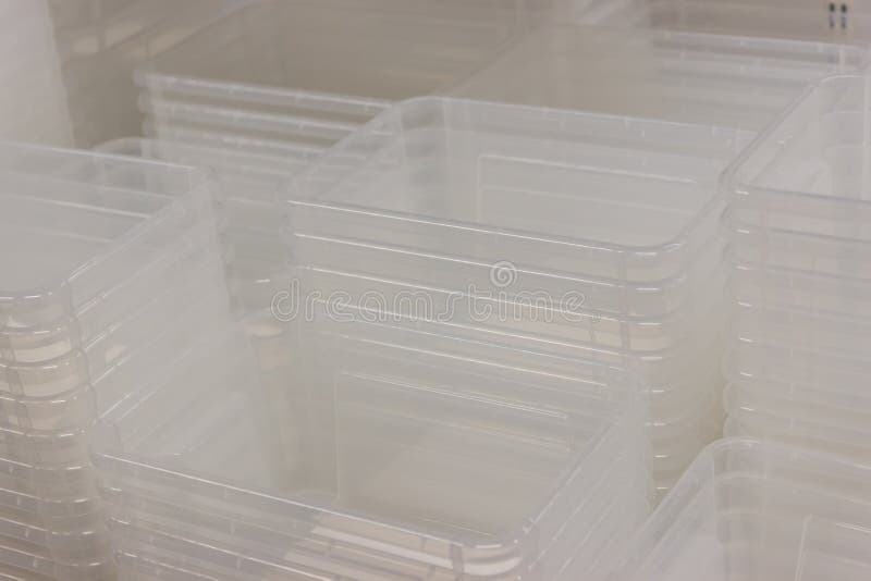Stacked empty plastic box stock image. Image of pack - 74092689