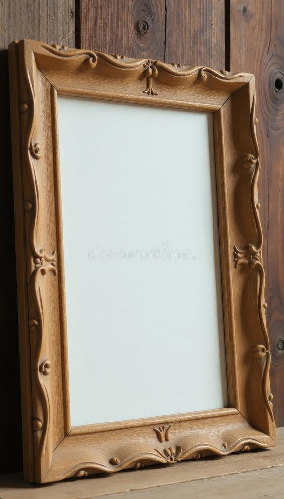 Stacked Empty Wooden Picture Frames, Rustic Texture, Interior, Blank, Empty Frame Stock ...