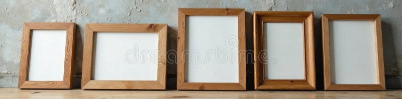 Stacked Empty Wooden Picture Frames, Rustic Texture, Material, Old ...