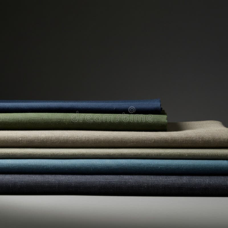 Stacked Fabric Swatches in Neutral Tones Stock Illustration ...
