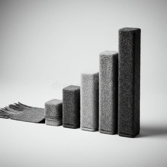 Stacked Fabric-wrapped Rectangular Prisms in Varying Heights Create a ...