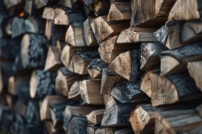 Stacked Fire Wood Background Stock Illustration - Illustration of copy ...