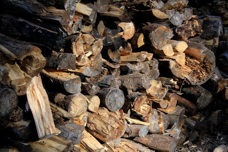 Stacked Fire Wood stock image. Image of fuel, stack, light - 58751401