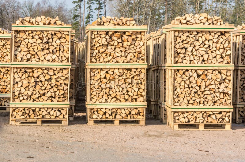 Stacked fire wood stock photo. Image of cleaved, heat - 51568712