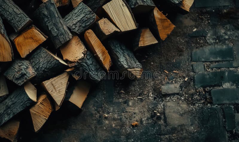 Stacked Firewood Logs, Rustic Texture, Natural Wood Patterns, Earthy ...