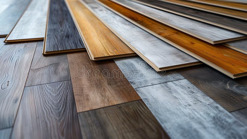 Assortment of Laminated Flooring Panels in a Variety of Colors and ...