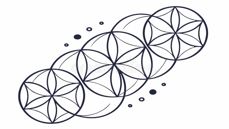 Stacked Flower of Life Geometric Pattern, Vector Design Generative AI ...