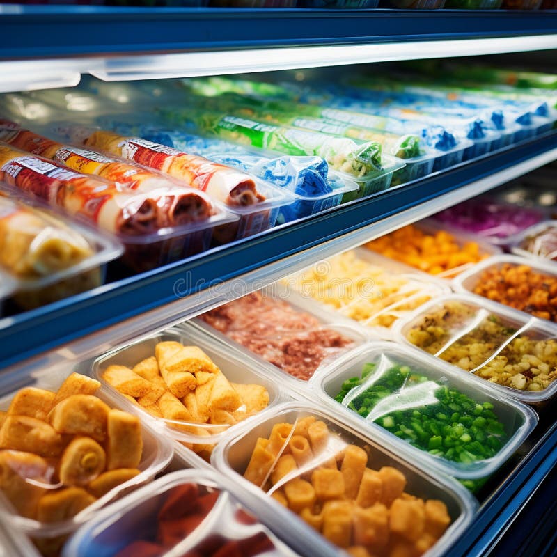 Stacked Food Containers with Clear Labels for Easy Selection Stock ...