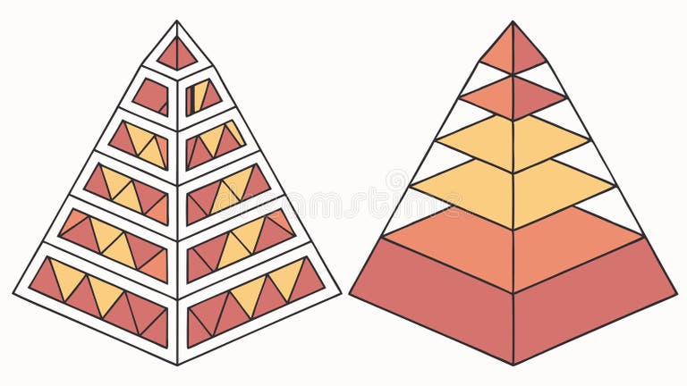 Stacked Geometric Pyramids, Structure Growth Concept, Vector Design ...