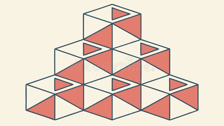 Stacked Geometric Pyramids Vector, Structure and Balance, Vector Design ...