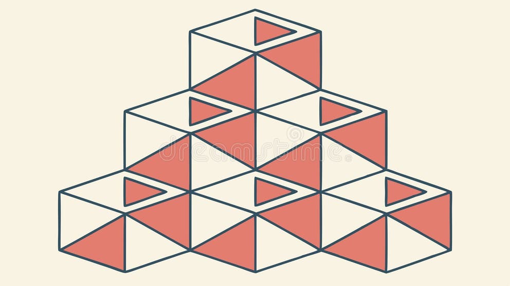Stacked Geometric Pyramids Vector, Structure and Balance, Vector Design ...