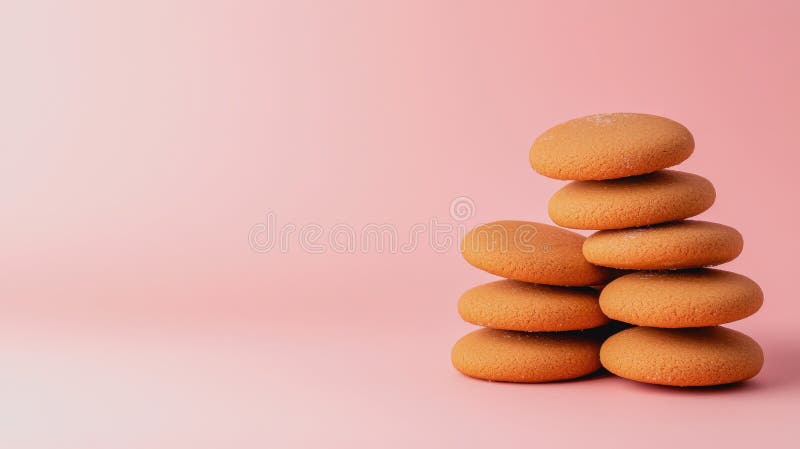 Stacked Gingerbread Cookies on Gradient Background Stock Image - Image ...