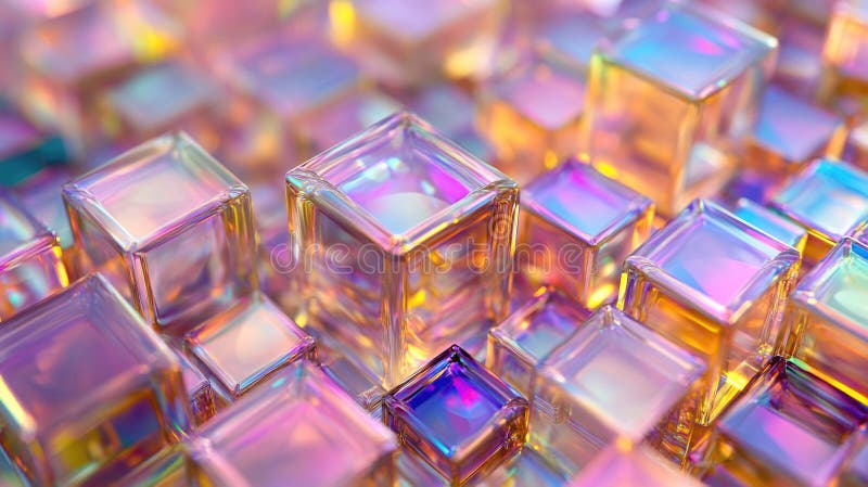 Stacked Glass Cubes stock image. Image of design, modern - 377402559