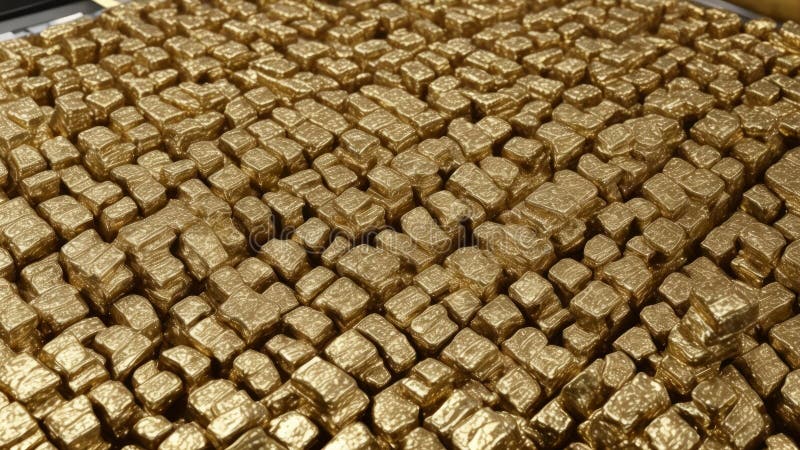 Stacked gold bars stock illustration. Illustration of horizontal ...