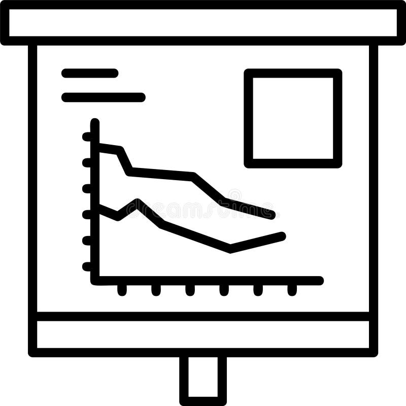 Stacked Graph Outline Vector Icon Stock Vector - Illustration of graph ...