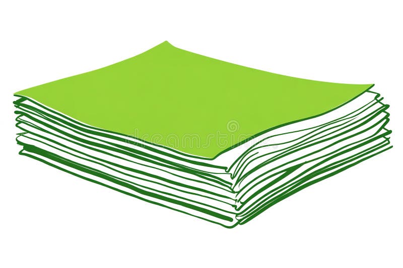 Stacked Green Sheets of Paper Ready for Crafting Projects in a Bright ...