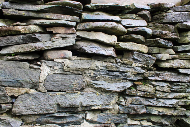 Stacked Stone Foundation Pier on an Old Appalachian House Porch Stock ...