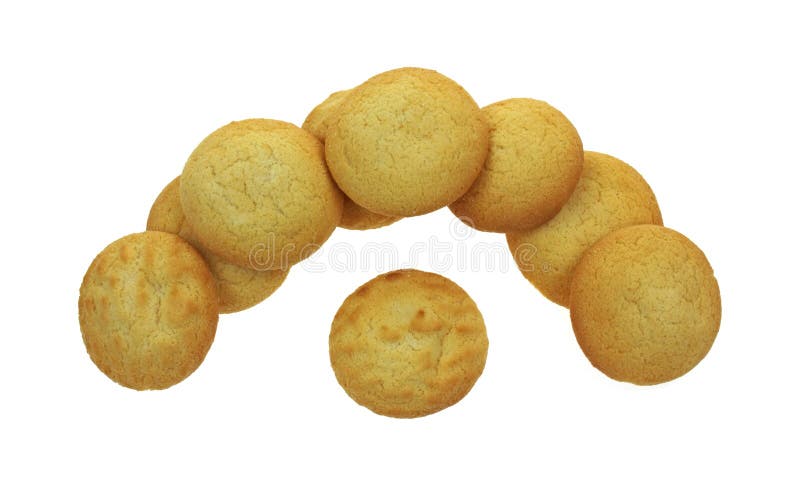 Stacked Half Circle Lemon Cookies Stock Image - Image of stacked, lemon ...