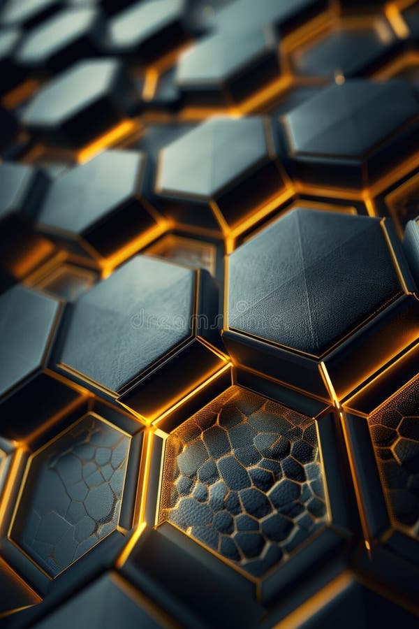 Stacked Hexagons stock image. Image of shapes, design - 376472175