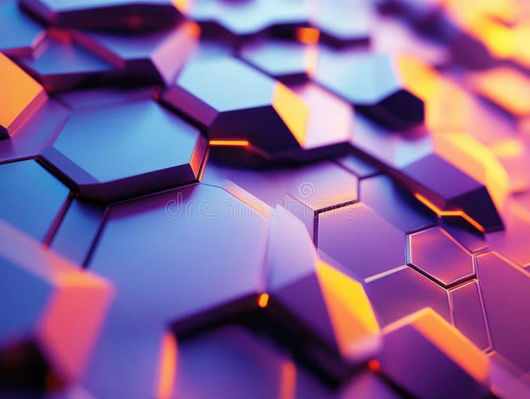 Stacked Hexagons stock photo. Image of architecture - 375782740