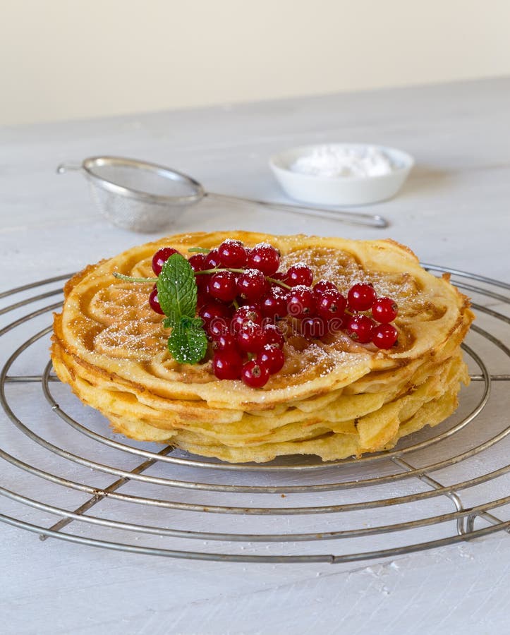 Stacked homemade waffles stock photo. Image of soft, stacked - 34800806