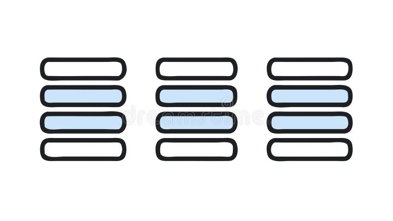 Stacked Horizontal Lines Grid List Menu Icon Vector Art, Vector Design Generative AI Stock ...