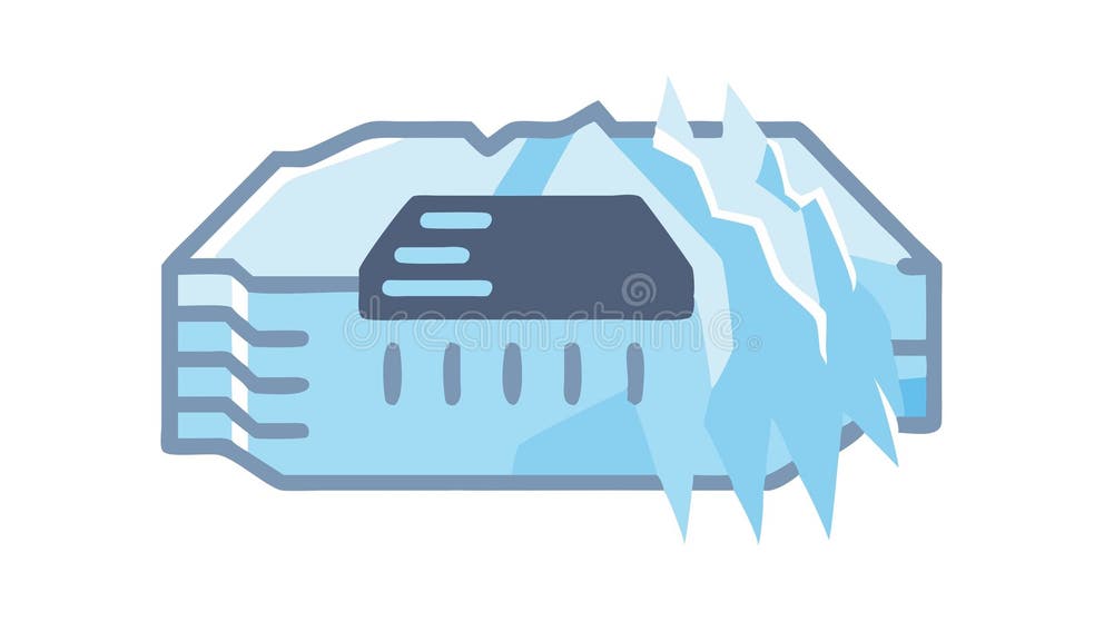 Stacked Ice Data, Cold Data Storage, Digital Preservation, Vector ...