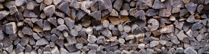 Stacked Irregularly Split Logs for a Stove, Fireplace or Wood Stove ...