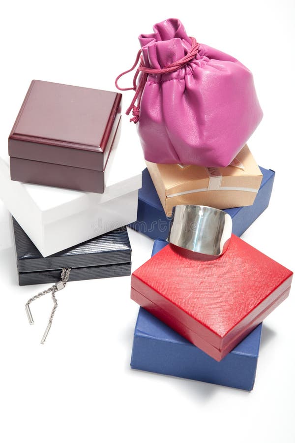 Stacked jewellery boxes stock photo. Image of platinum - 11148696