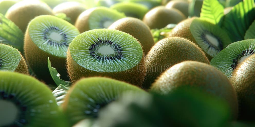 Stacked kiwis stock photo. Image of clustered, vertical - 379942610