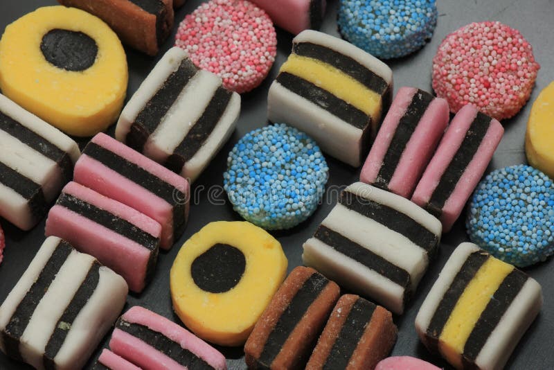 Stacked Liquorice All Sorts Stock Image - Image of colorful, color ...