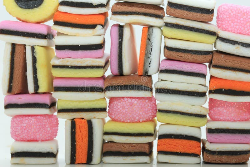 Stacked liquorice allsorts stock photo. Image of licorice - 85947896