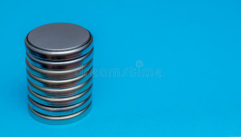 Stacked Lithium Batteries. Battery Recycling Stock Photo - Image of ...