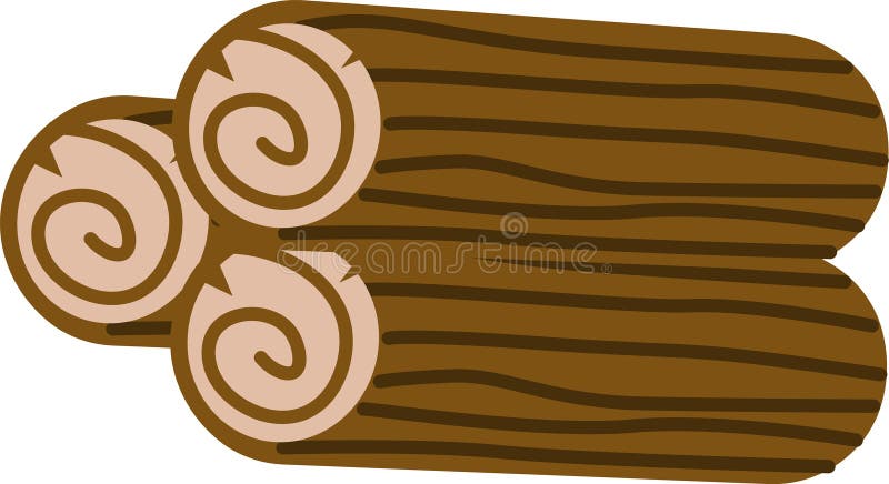 Stacked Logs Cartoon Image stock vector. Illustration of clipart ...