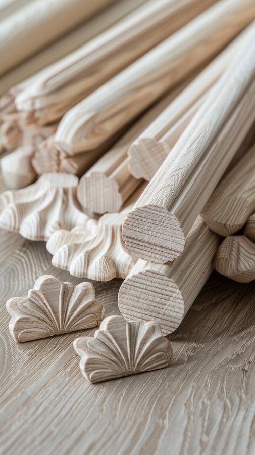 Stacked Lumber Beams Sit on the Ground at a New Home Construction Site ...