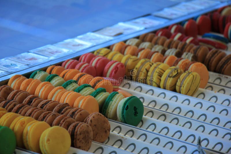 Stacked Macarons on Display Stock Photo - Image of pastry, eating: 71481822