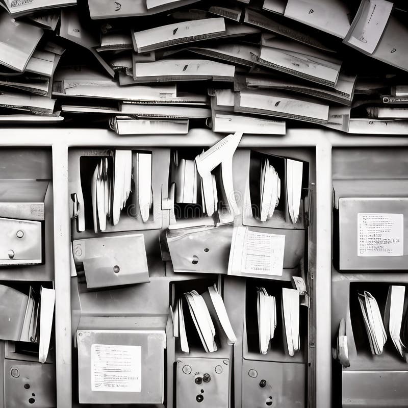 Stacked Mailboxes in an Urban Setting. Generative AI. Stock Image ...