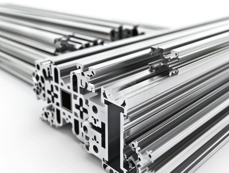 Stacked metal pipes stock photo. Image of industrial - 382603224