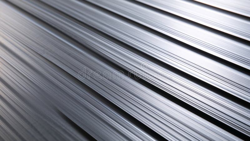 Stacked Metal Sheets Creating Repeating Pattern with Metallic Shine ...