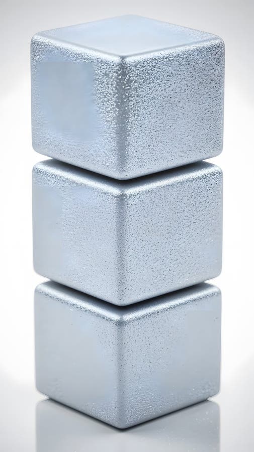 Stacked Metallic Cubes Reflective Surface Stock Photos - Free & Royalty ...