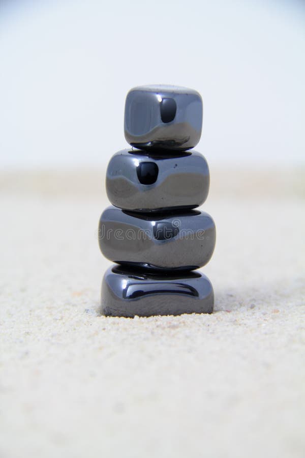 Stacked Metallic Stones stock image. Image of balance - 25346707