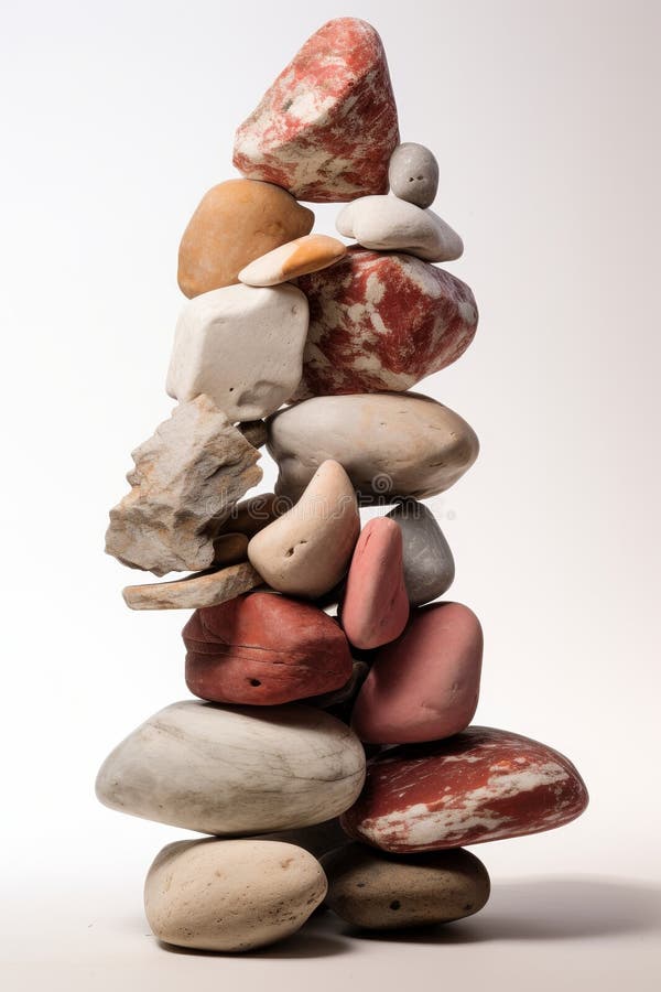 Stacked Natural Stones and Rocks Stock Illustration - Illustration of ...