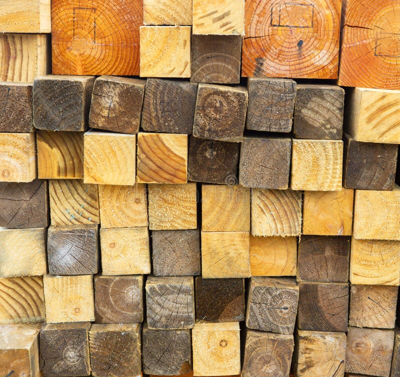 Stacked Neatly Stacked Wooden Squares Stock Photo - Image of light ...
