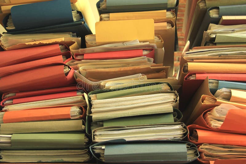 Stacked office files stock image. Image of organise, paperwork - 53725453
