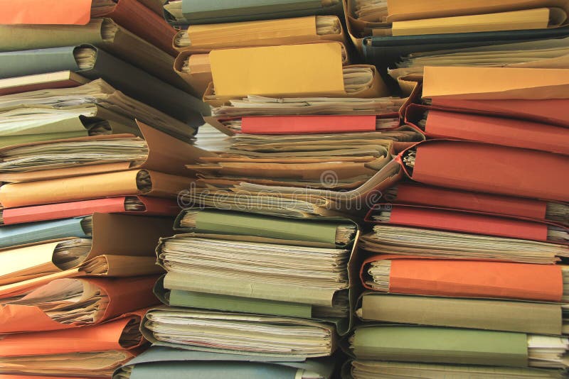 Stacked office files stock image. Image of organise, paperwork - 53725453