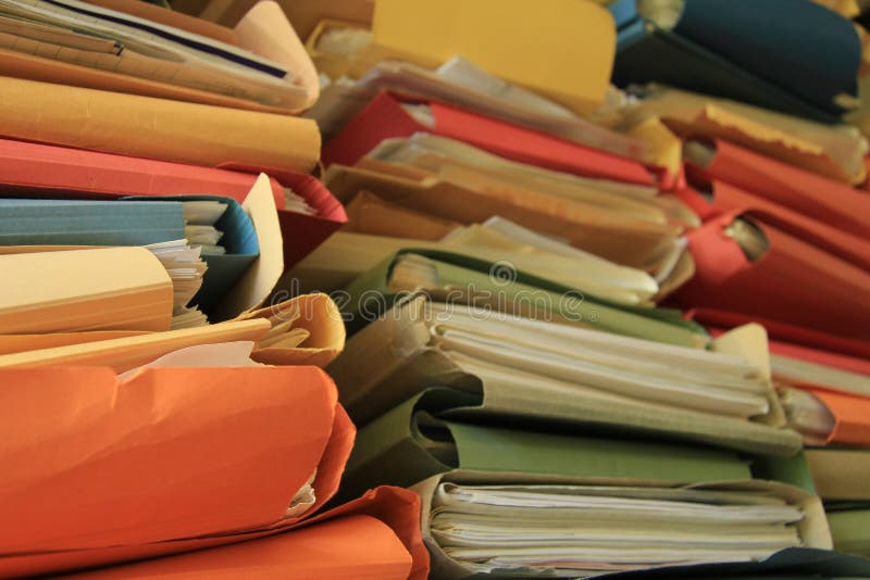 Stacked office files stock photo. Image of pile, organised - 57442284